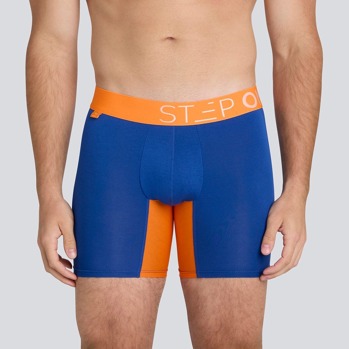 Boxer Brief - Navy & Orange | Step One Underwear