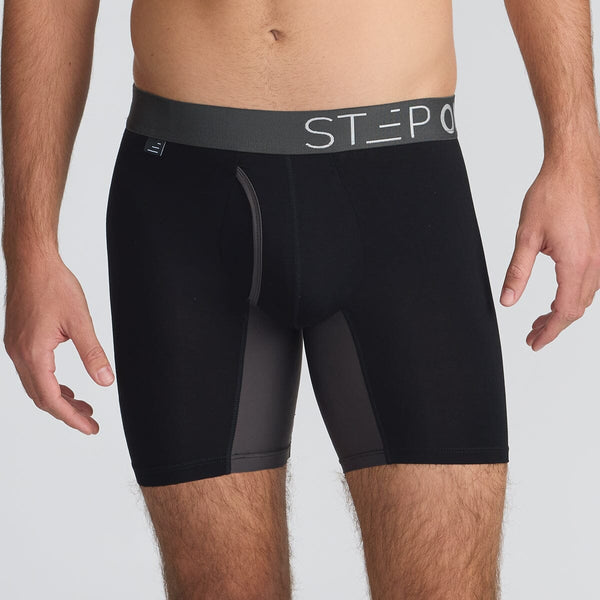 Boxer Brief Fly - Black Currants | Step One Men's Underwear US