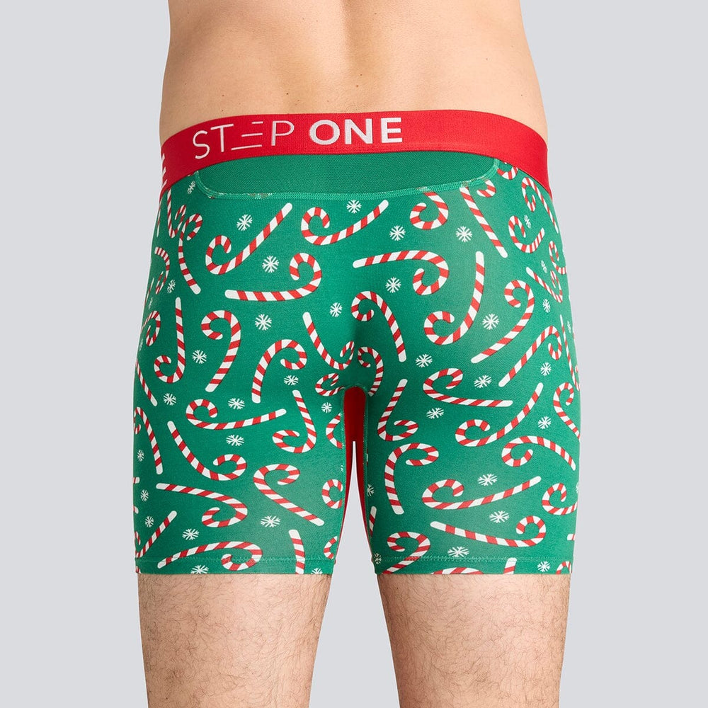 Boxer Brief - Candy Canes | Step One Christmas Underwear