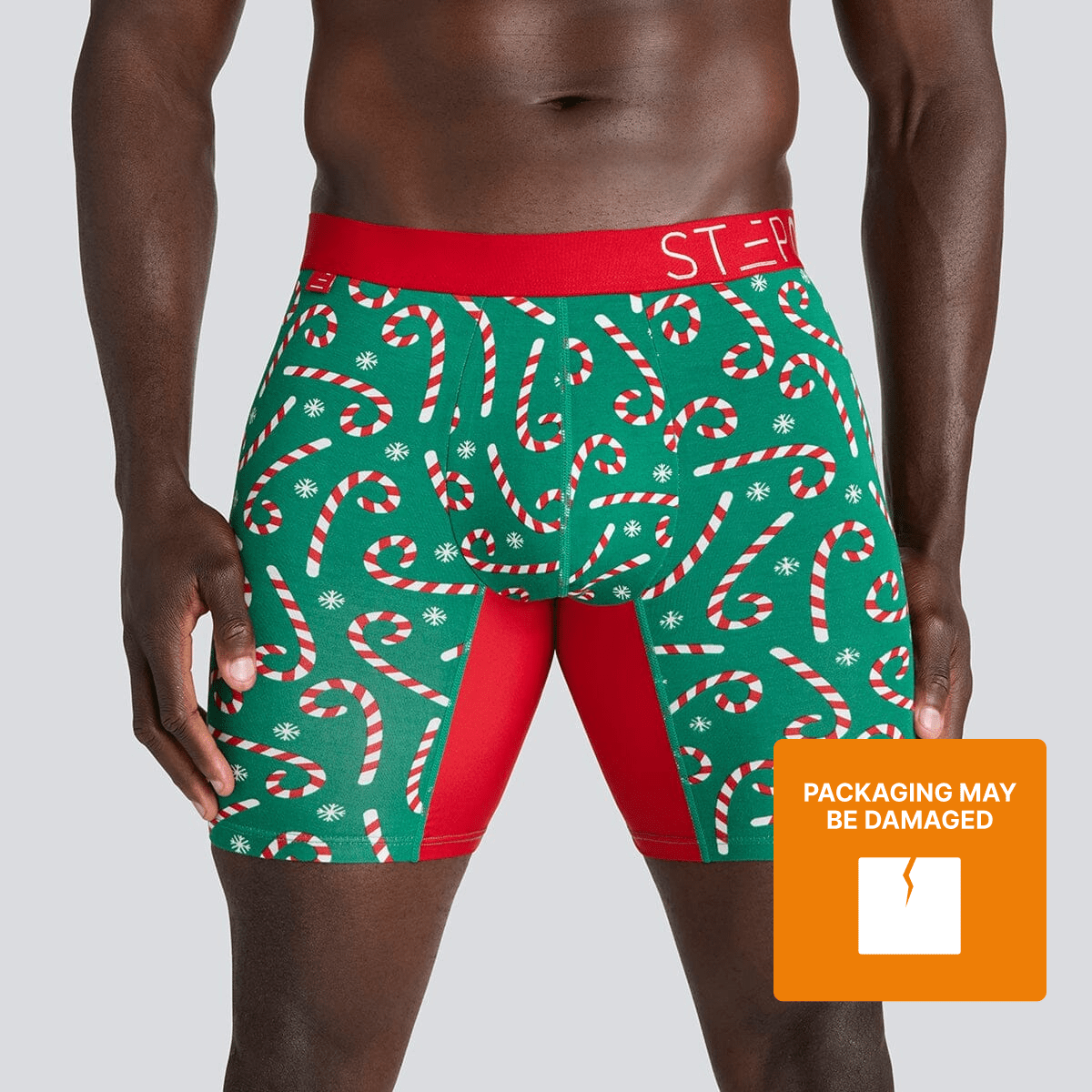 Boxer Brief - Candy Canes | Step One Christmas Underwear